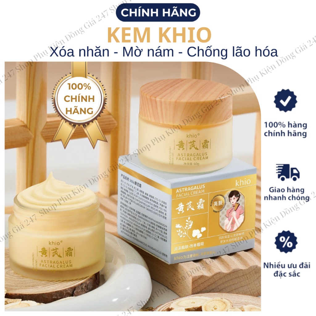 [CHÍNH HÃNG] Kem KHIO trẻ hóa da, xóa nhăn, mờ nám, tàn nhang hũ 60g ...