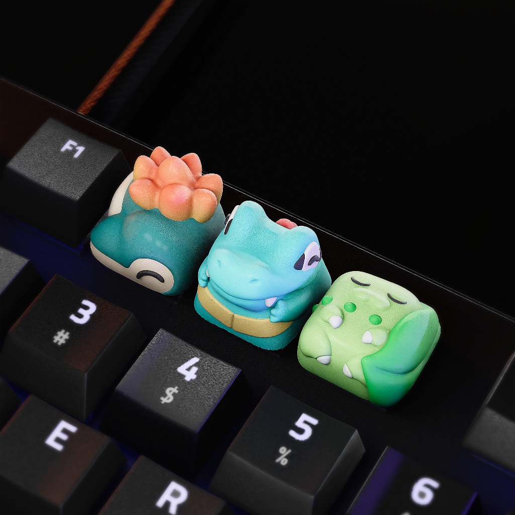 Keycap Sleeping Poke, Cyndaquil, Totodile, Chikorita | BKsmart ...
