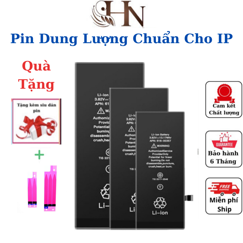 Pin Eu Cho IP 5G/5S,5C/5SE/6/6p/6s/6sp/7/7P/8/8P Mới 100% Tặng Kèm Siu ...