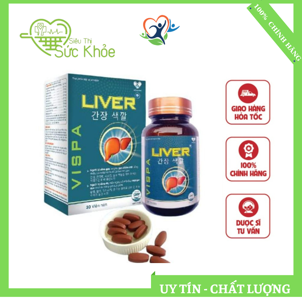 Bổ gan LIVER VISPA viên uống giúp giải độc gan, mát gan, tăng cường ...
