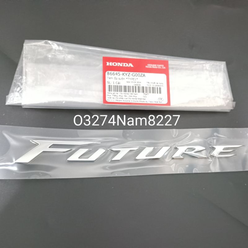 Tem chữ nổi, nhựa ốp sườn xe FUTURE Mập, LED 125 zin | Shopee Việt Nam