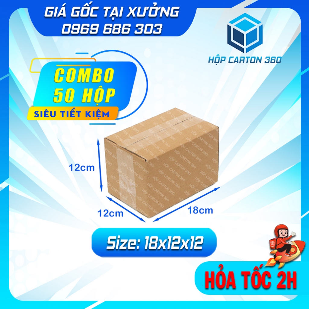 18x12x12 - COMBO 50 hộp carton đóng hàng | Shopee Việt Nam