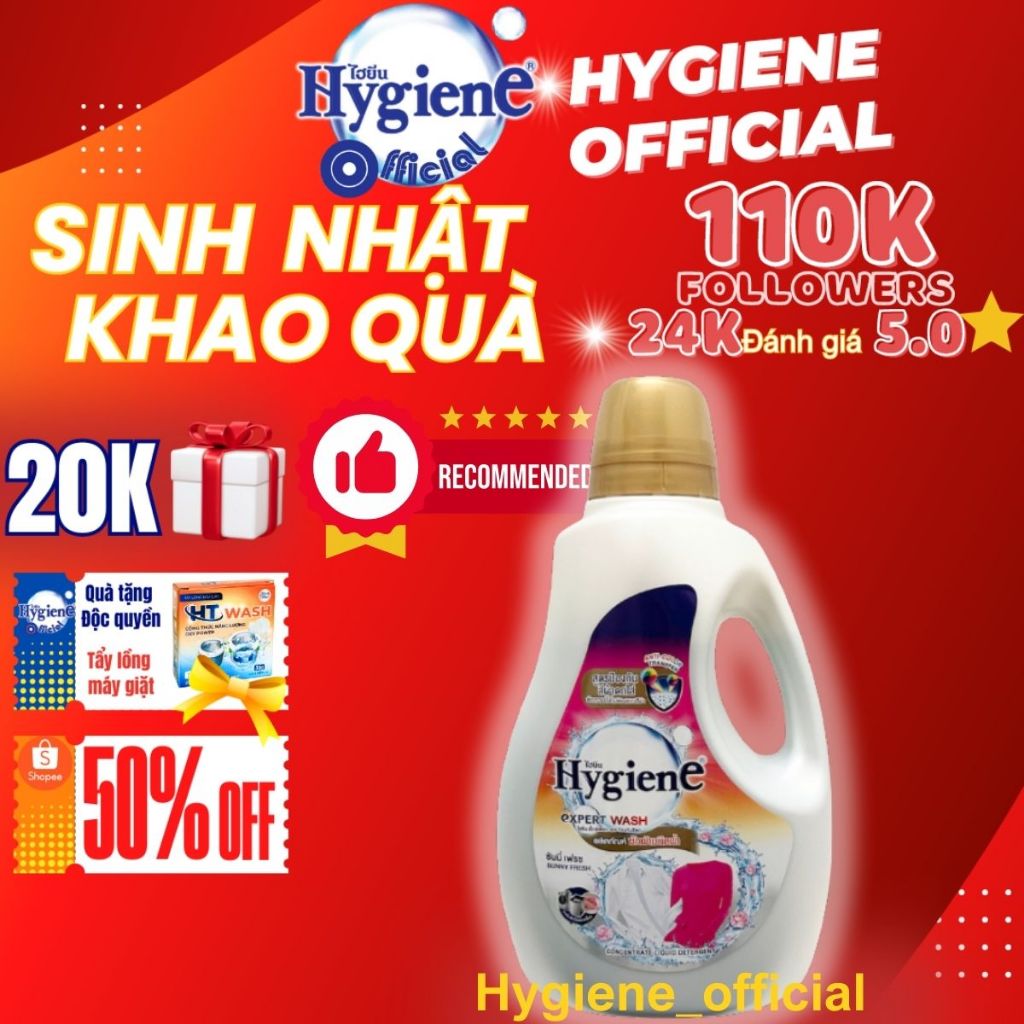Nước giặt chống phai màu quần áo Hygiene Thái Lan can 2500ml chính hãng Hygiene Official ...