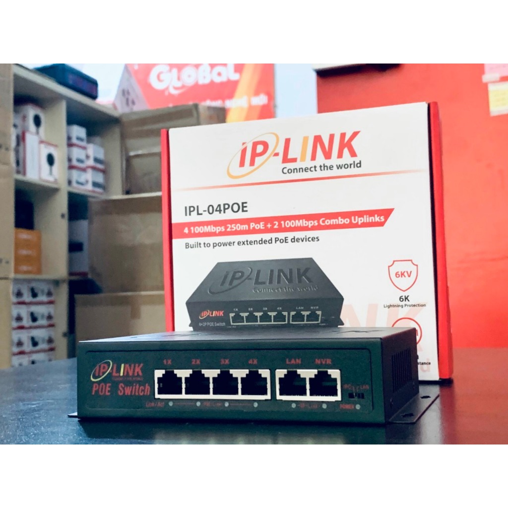 BỘ CHIA MẠNG SWITCH POE IP-LINK IPL-SW04 - 4 CỔNG POE + 2 CỔNG UPLINK ...