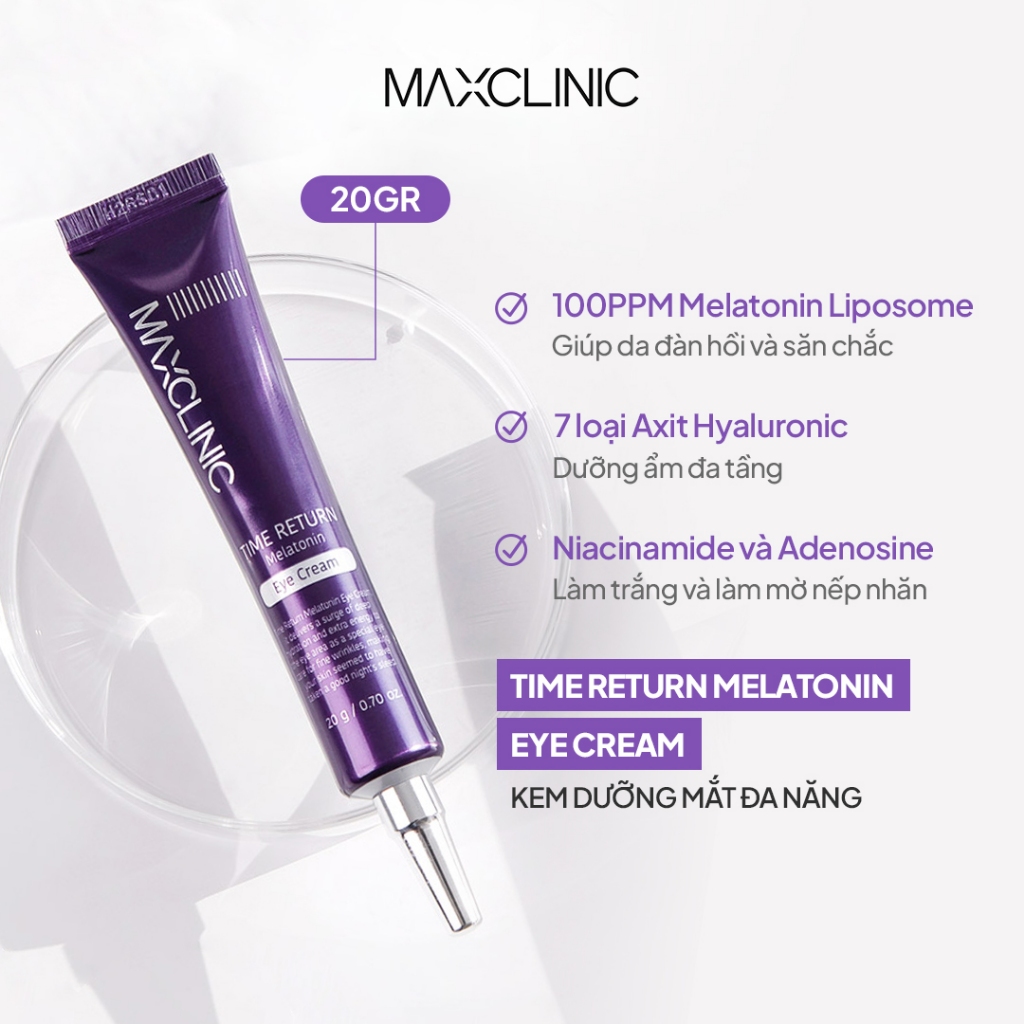 Kem Dưỡng Mắt Đa Năng Maxclinic Time Return Melatonin Eye Cream 20g ...