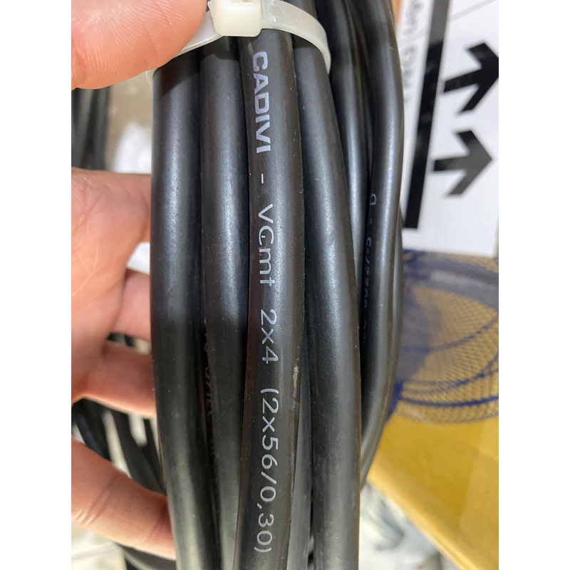 (giá 10 mét) Dây điện Cadivi đôi mềm tròn VCMT 2X0.75, 2X1.5, 2X2.5, 2X4 2 lớp vỏ bọc đen ...