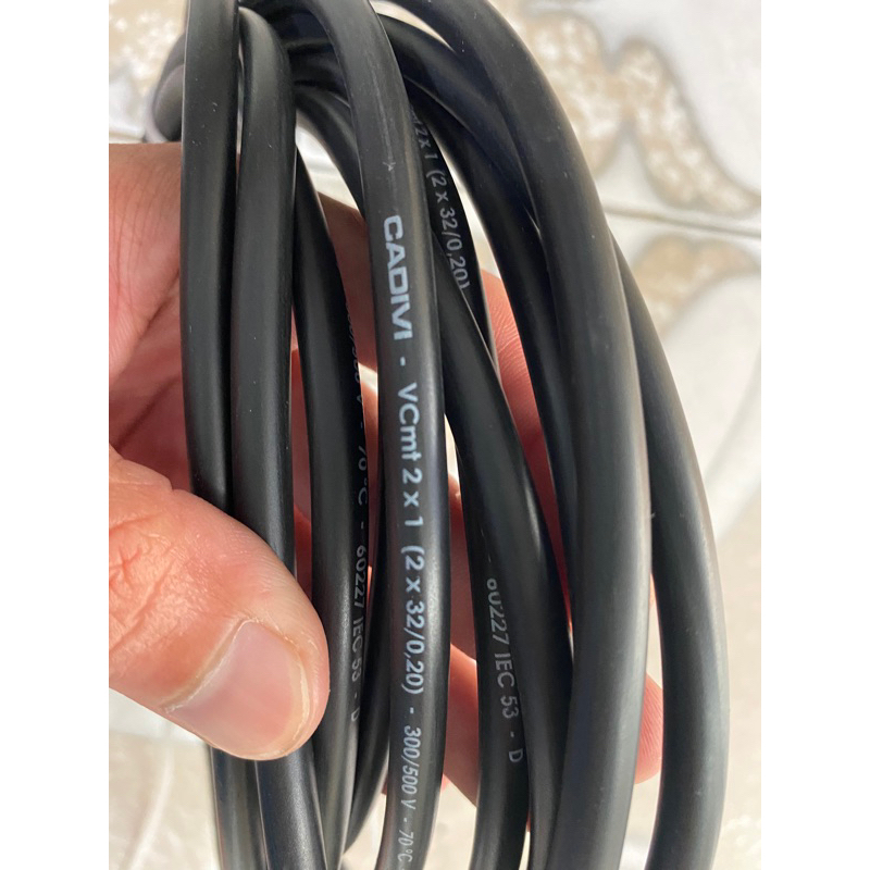 (Gía 1 mét) Dây điện Cadivi đôi mềm tròn VCMT 2X0.75, 2X1.5, 2X2.5 2 lớp vỏ bọc đen | Shopee ...