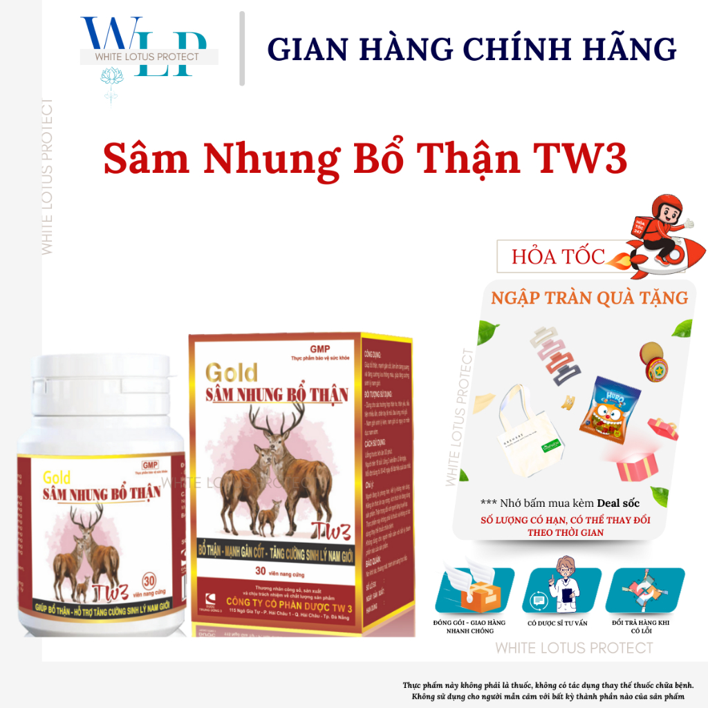 [HCM] Gold Sâm Nhung Bổ Thận TW3 - Giúp bổ thận mạnh gân cốt, tăng ...