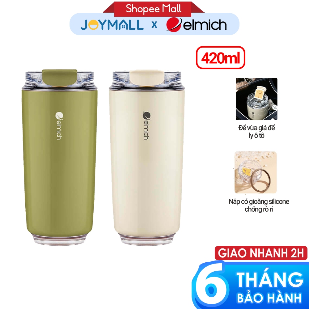 Ly Giữ Nhiệt Inox 304 Elmich EL8300 420ml, Hàng Chính Hãng, Chống Rò Rỉ ...