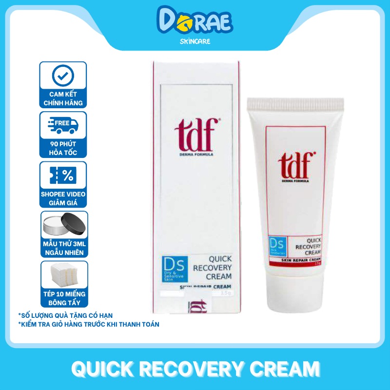TDF l Kem dưỡng phục hồi da hư tổn TDF Quick recovery Cream | Shopee ...