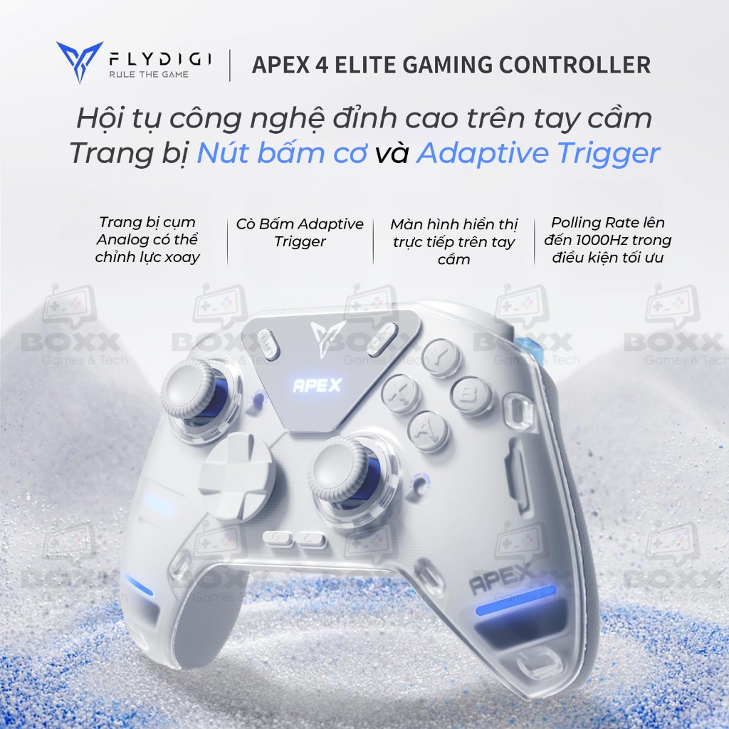 Tay cầm Flydigi APEX 4 hỗ trợ Macro, Phím Cơ, Polling Rate 1000Hz cho Nintendo Switch, PC ...