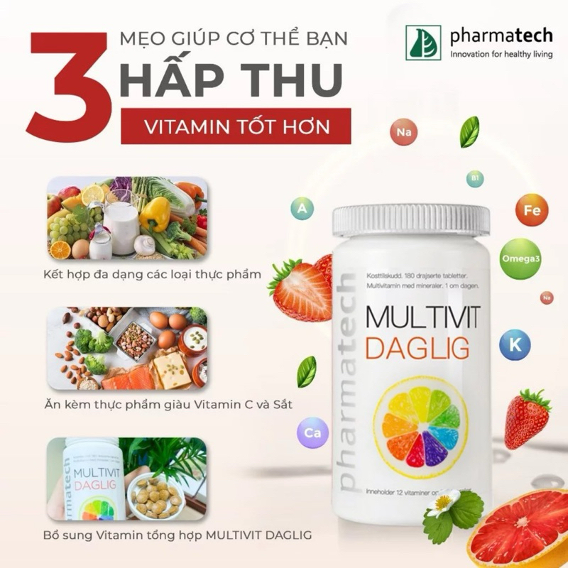 VITAMIN viên uống bổ sung 12 loại Vitamin và 7 loại khoáng chất ...