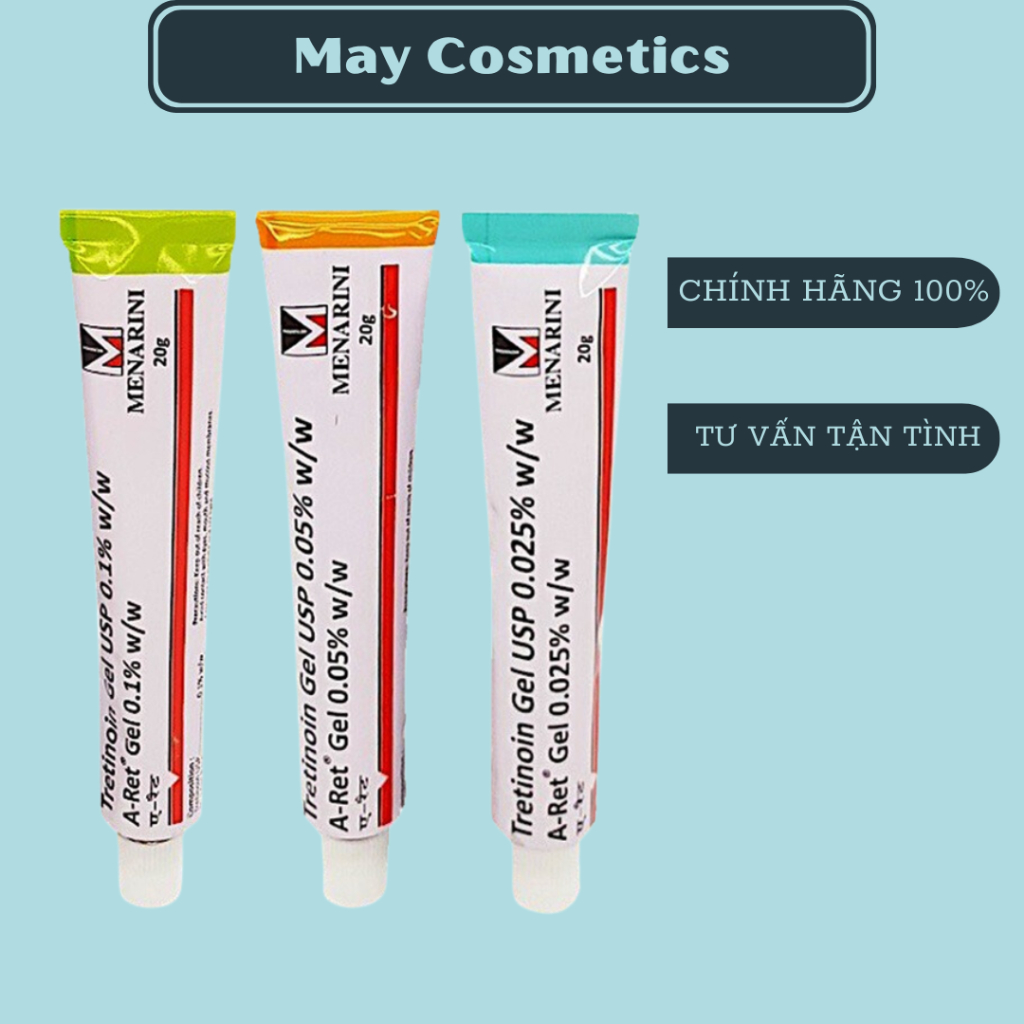 Kem Đa Năng Tre Aret Ấn Độ USP 0.025%, 0.05%, 0.1% gel giảm mụn, mờ ...