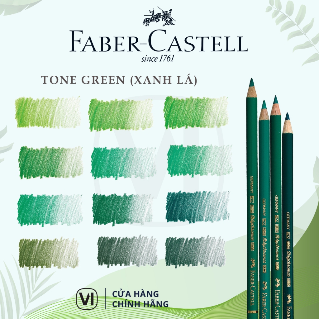 [ FABER-CASTELL TONE GREEN ] - Cây lẻ bút chì màu Faber Castell ...