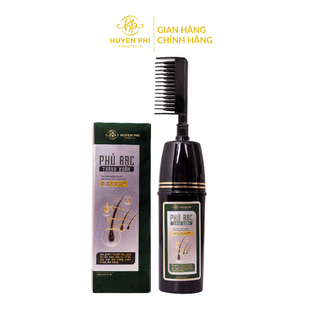 Phủ Bạc Thanh Xuân Che Phủ Tóc Đen Bóng Mượt 200ml | Shopee Việt Nam