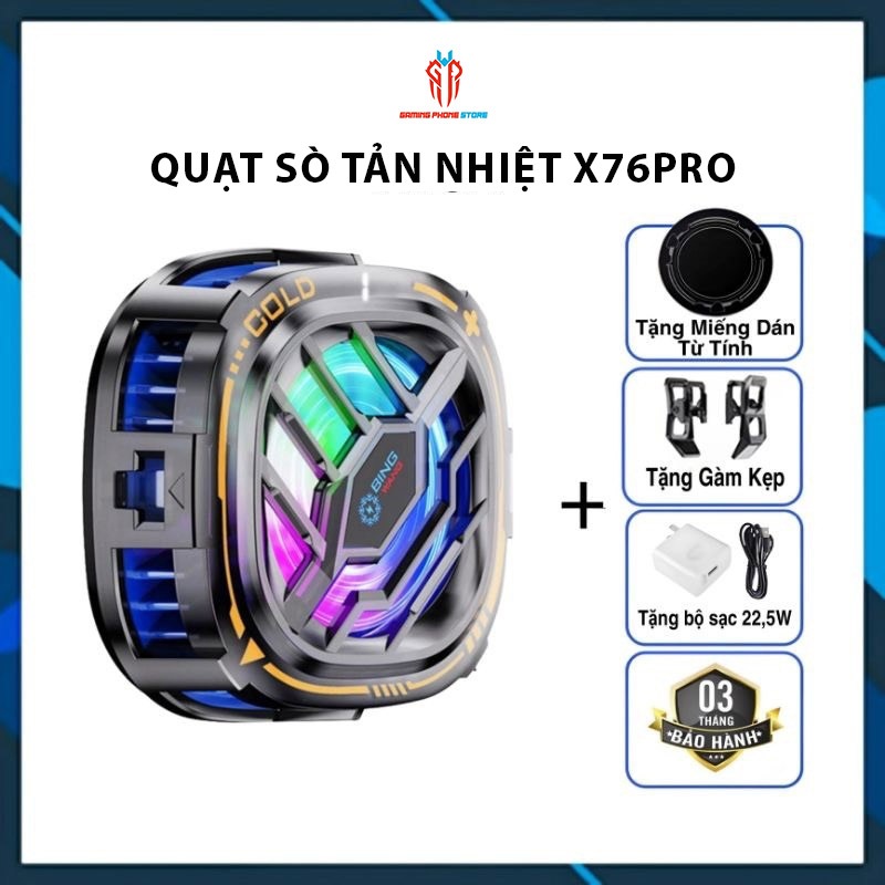 Quạt Tản Nhiệt Điện Thoại Sò Lạnh X76 Pro ( Led RGB Gaming Có công Tắc ...