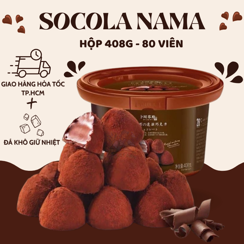 80 VIÊN Socola tươi NAMA Truffles Hộp 408G - Socola Nama - Kẹo Socola ...