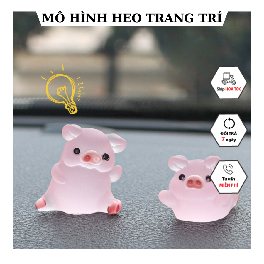 Mô hình trang trí heo con để tablo xe hơi, phòng khách, văn phòng làm ...