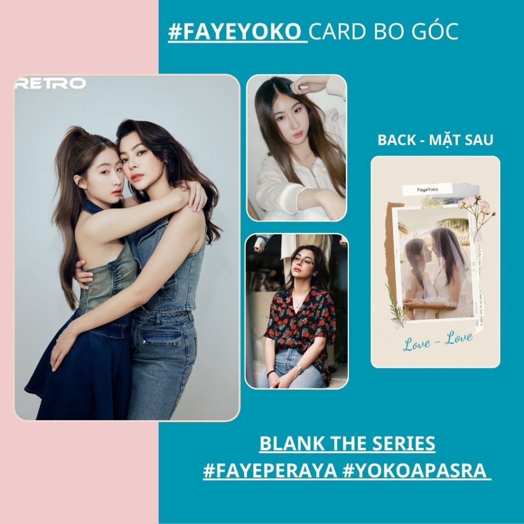 Fayeyoko Blank series - set 16 thẻ bo góc - FayePeraya -YokoApasra | Shopee Việt Nam