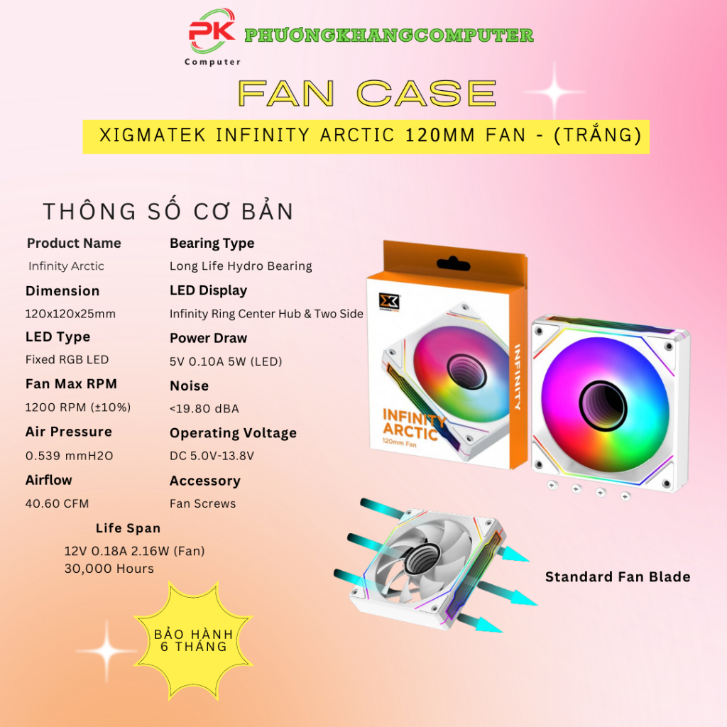Fan Case XIGMATEK INFINITY 120mm - RGB FIXED Fan Ngược Xuôi | Shopee ...