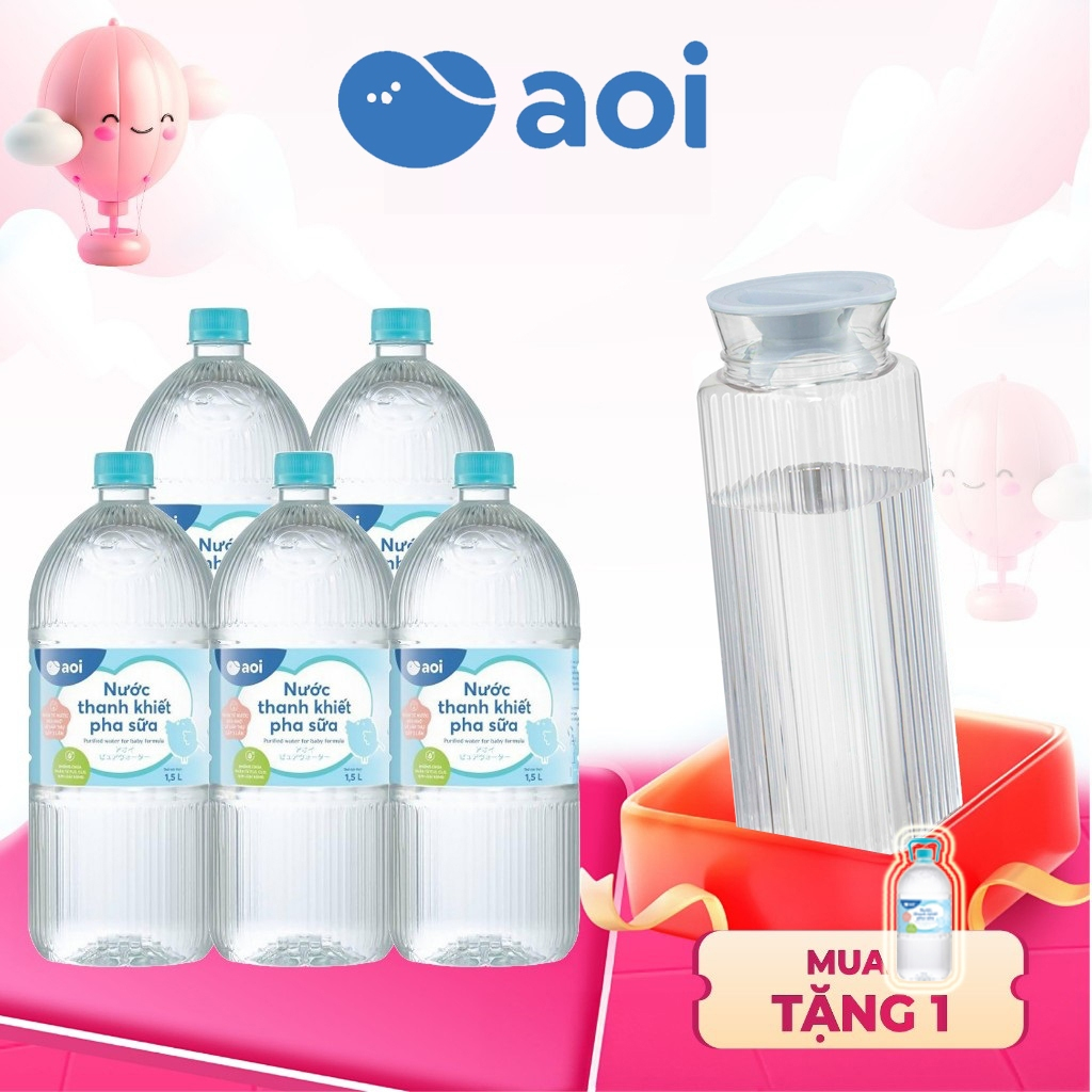 Nước thanh khiết pha sữa Aoi, Nước pha sữa aoi, Nước pha sữa cho bé inochi, Nước tinh khiết pha ...