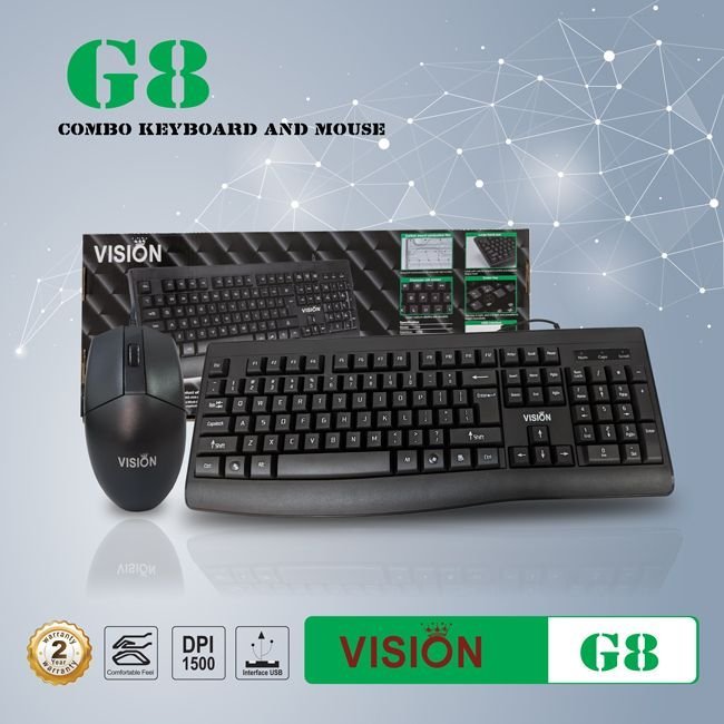 Bộ bàn phím Chuột + bàn phím Combo Keyboard + Mouse VISION G8 Chính ...