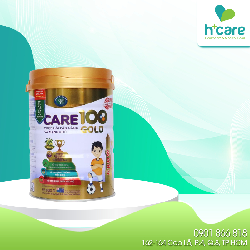 Sữa bột Nutricare Care 100 Gold 900g hỗ trợ cân nặng cho trẻ biếng ăn, thấp còi | Shopee Việt Nam