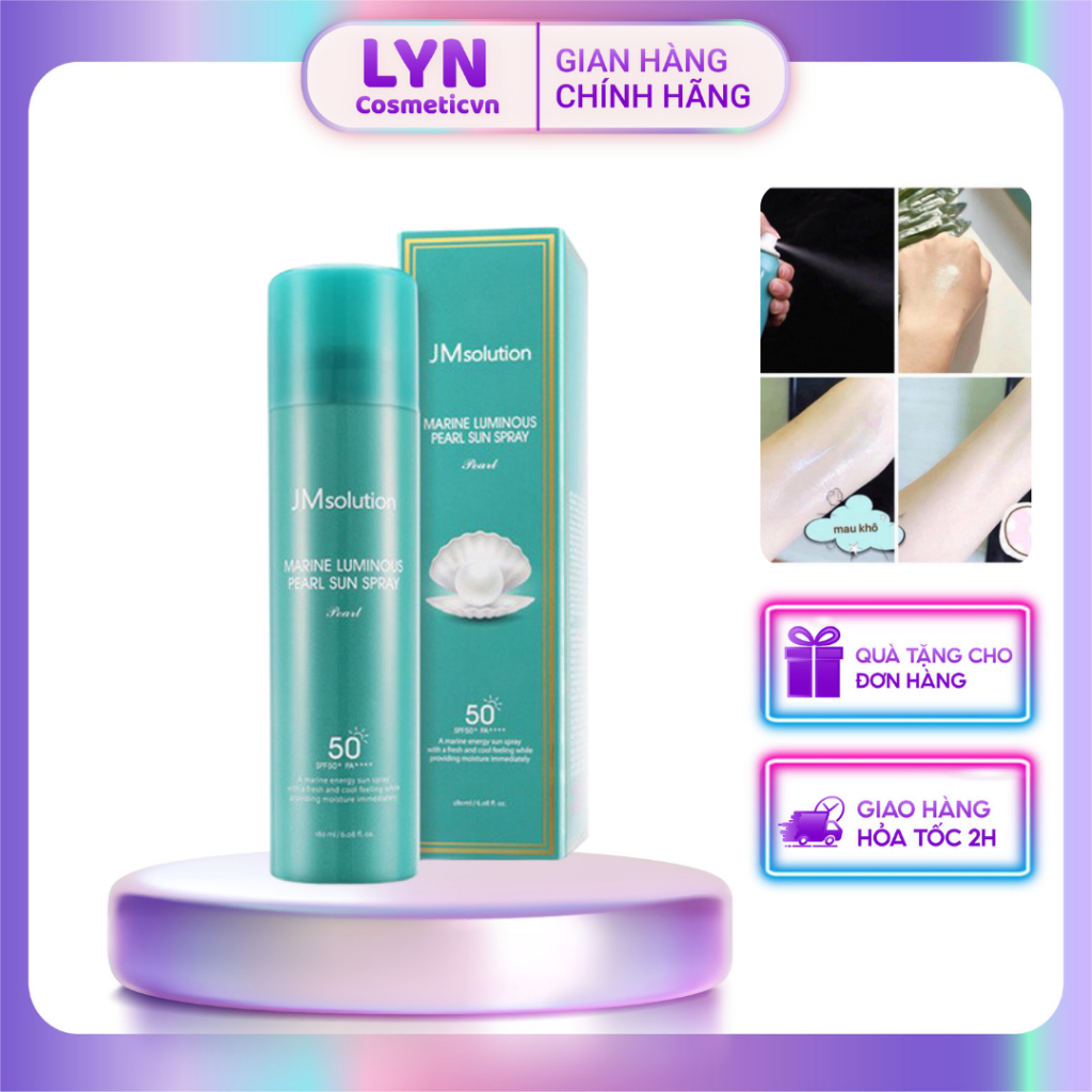 Xịt Chống Nắng Cấp Nước, Dưỡng Ẩm Jmsolution Marine Luminous Pearl Sun Spray 180ml | Shopee Việt Nam