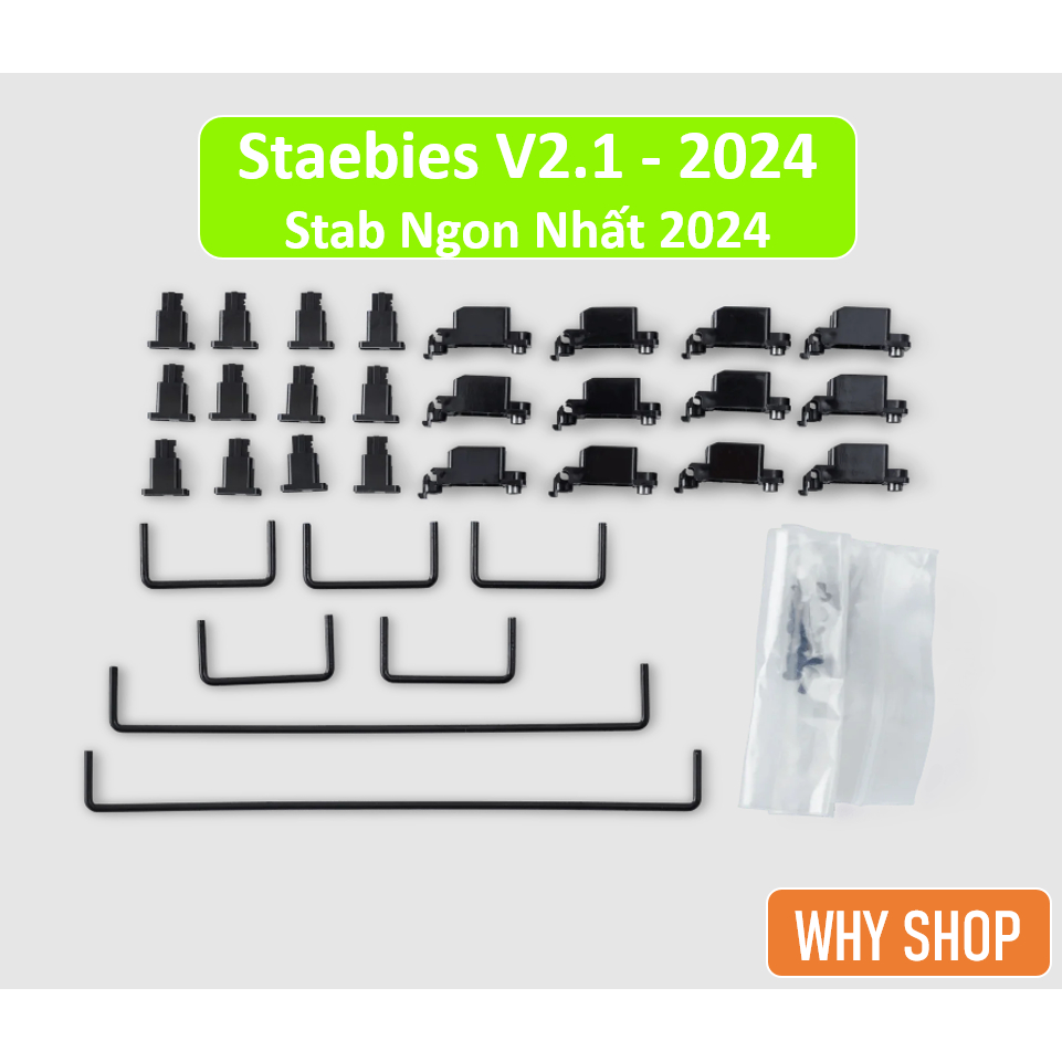 Staebies v2.1 bản 2024 Nylon Black | Stabies Stabilizer | pcb mount ...