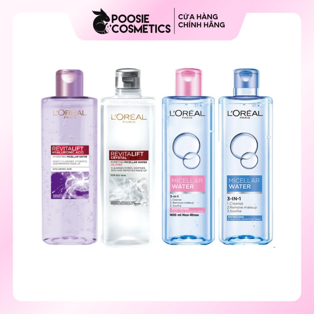 Nước Tẩy Trang L'Oreal Paris Revitalift 400ml Làm Sạch Sâu Trang Điểm , Tươi Mát Da, Ẩm Mượt Da ...