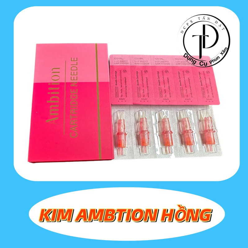 Kim ambition hồng hộp 20 cây chính hãng,kim máy pen | Shopee Việt Nam