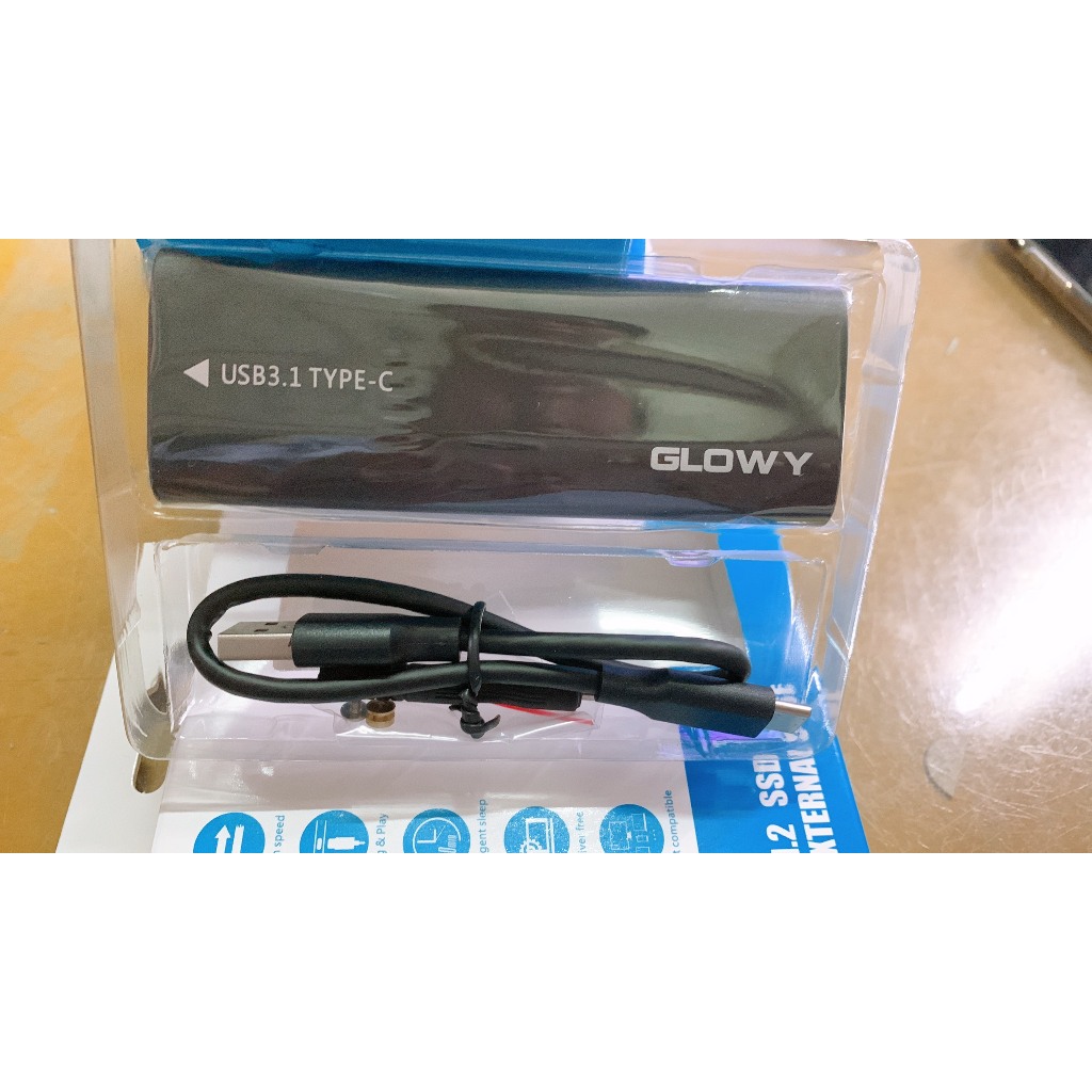 Box ổ cứng SSD M2 NVME M2 SATA to USB Type-C GLOWY - Bảo hành 12 tháng ...