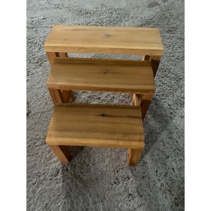 Đôn gỗ decor chân H đa năng nhiều tầng ngang 10cm màu TEAK | Shopee ...