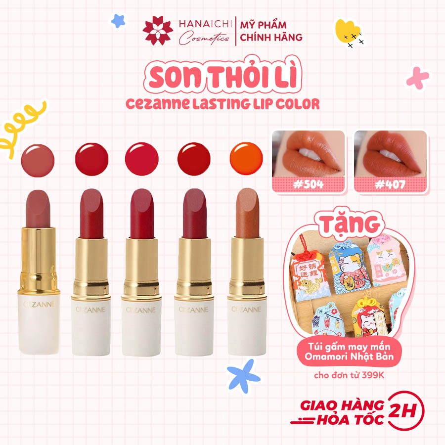 Son lì Cezanne Lasting Lip Color N nhiều dưỡng 3.9g - Nội địa Nhật | Shopee Việt Nam