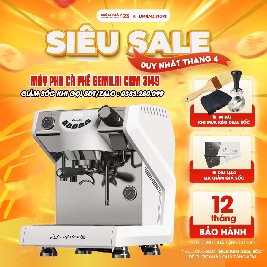 [HCM-Hàng sẵn] Máy Pha Cafe, Máy Pha Cà Phê Gemilai CRM 3149 - Hàng ...