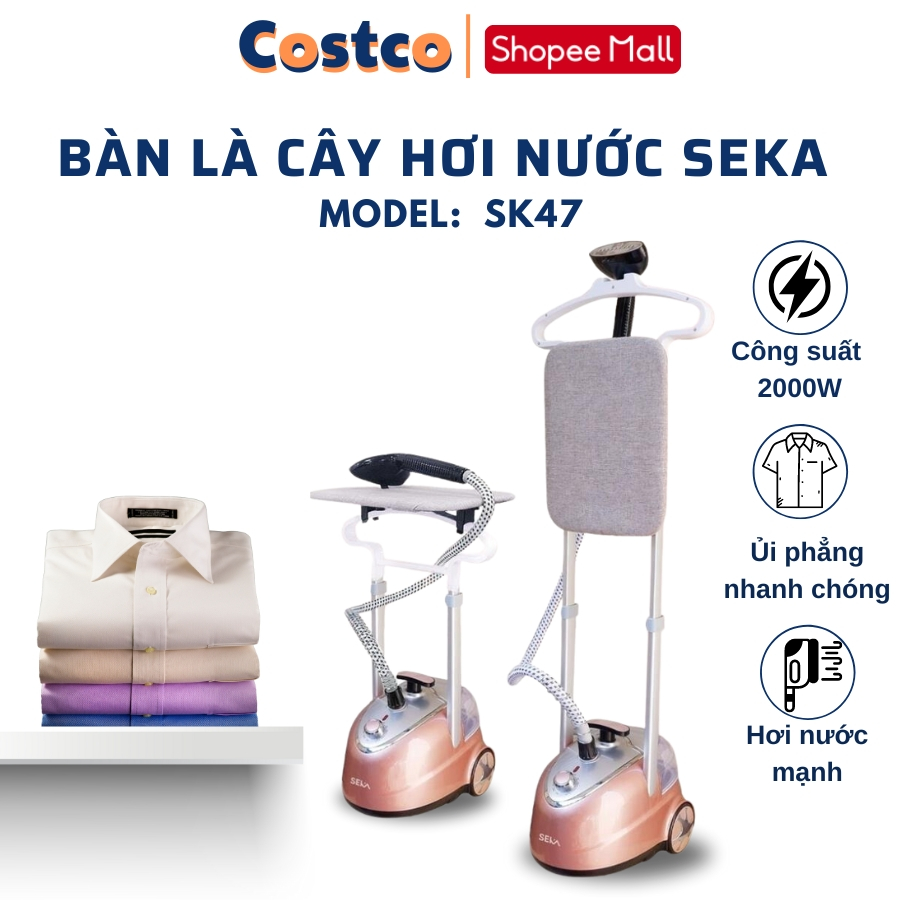 Bàn là cây hơi nước SEKA SK47 kèm bàn ủi công suất 2000W dễ dàng sử ...