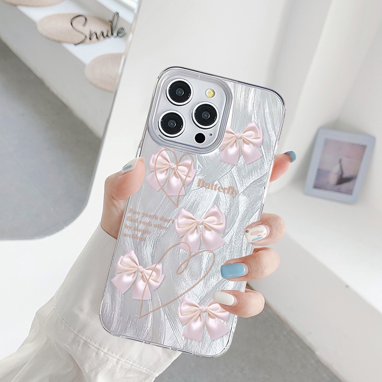 Ốp lưng iphone IMD lông vũ nơ hồng trắng 6s/6plus/7/8/plus/x/xs/11/12/13/14/15/pro/max/plus ...