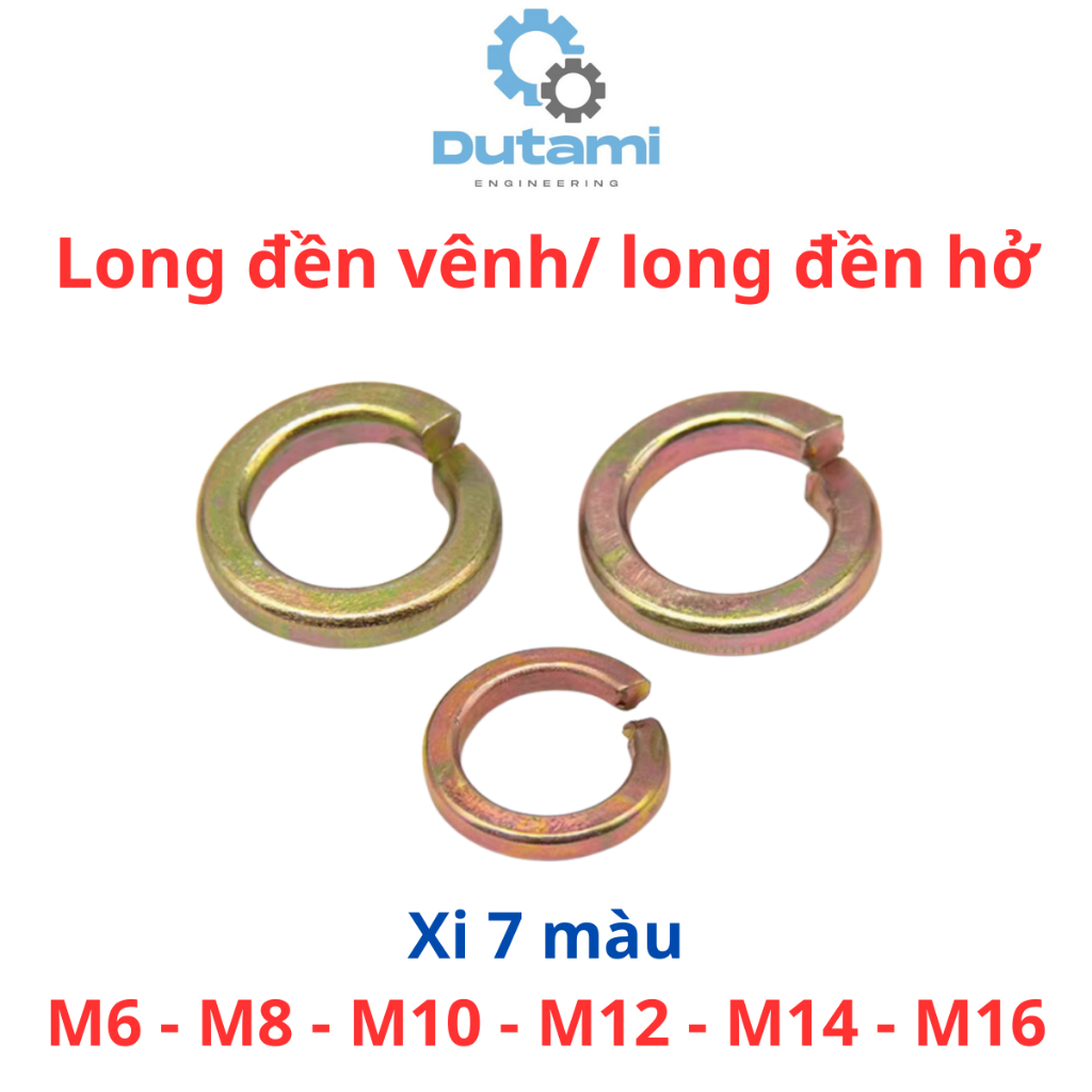 Set 50 Lông Đền Vênh Thép Mạ Kẽm 7 Màu M6 - M8 - M10 - M12 - M14 - M16 | Shopee Việt Nam
