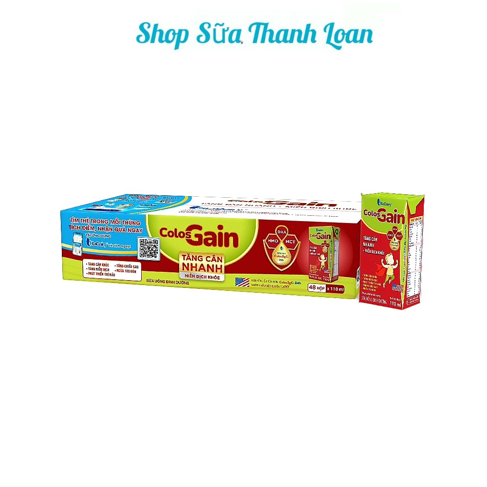 [HSD T10-2025] COMBO 2 Thùng 96 Hộp Sữa Pha Sẵn Vitadairy Colos gain 110ml. | Shopee Việt Nam
