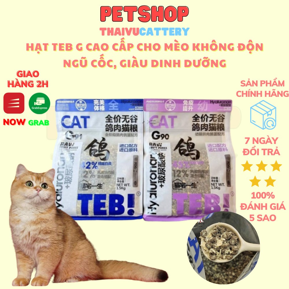 Hạt Teb G cao cấp cho mèo không độn ngũ cốc, giàu dinh dưỡng cho mèo ...