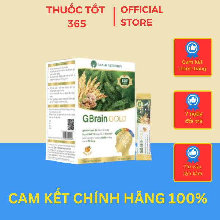 GBRAIN GOLD cốm trí não thế hệ mới (g brain g-brain chính hãng hộp 30 ...
