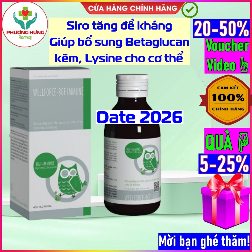 Siro tăng đề kháng Wellforce BGF Immune của Medimap giúp bổ sung ...