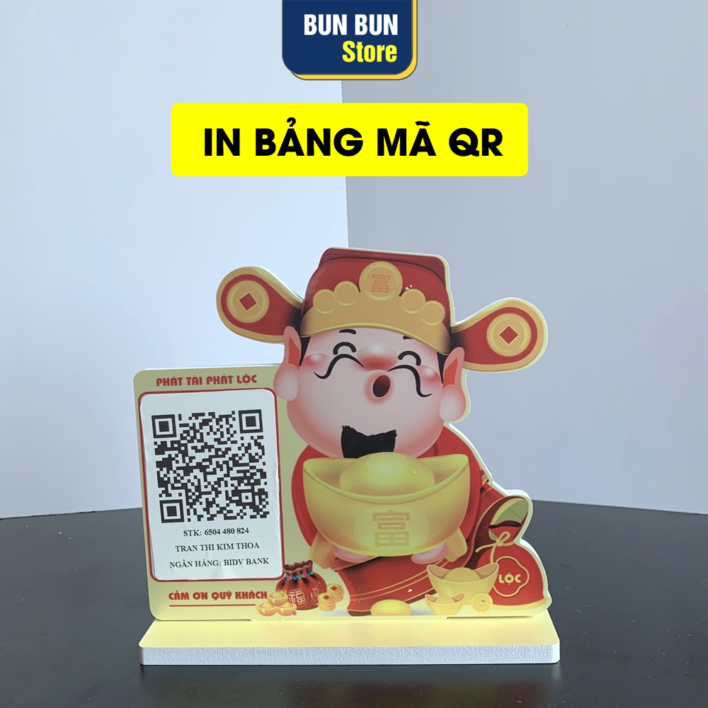 Bảng mã QR, QR code để bàn - Chất liệu Nhựa Fomex, Màu sắc siêu nét ...
