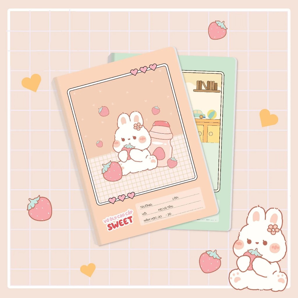 Combo 5 Vở 4 ô ly Sweet 48 trang Hải Tiến 1848 - Giấy định lượng 100gsm ...