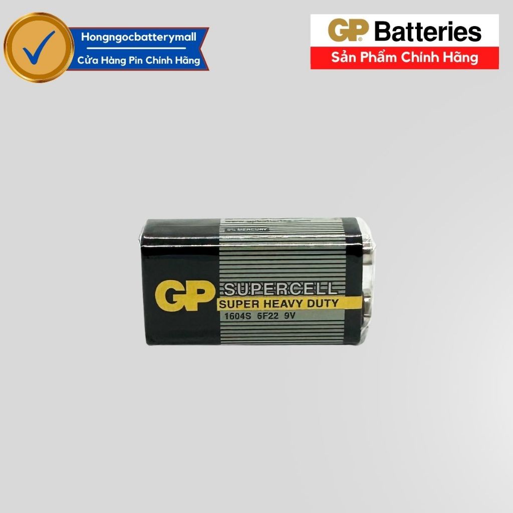 Vỉ 1 Viên Pin Vuông 9V GP chất lượng cao, pin carbon 6f22 chuyên dùng ...