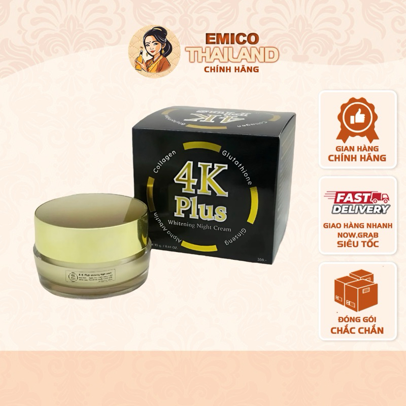 [Chính Hãng] Kem 4K Plus Whitening Day Cream Thái Lan 20g Giảm Nám ...