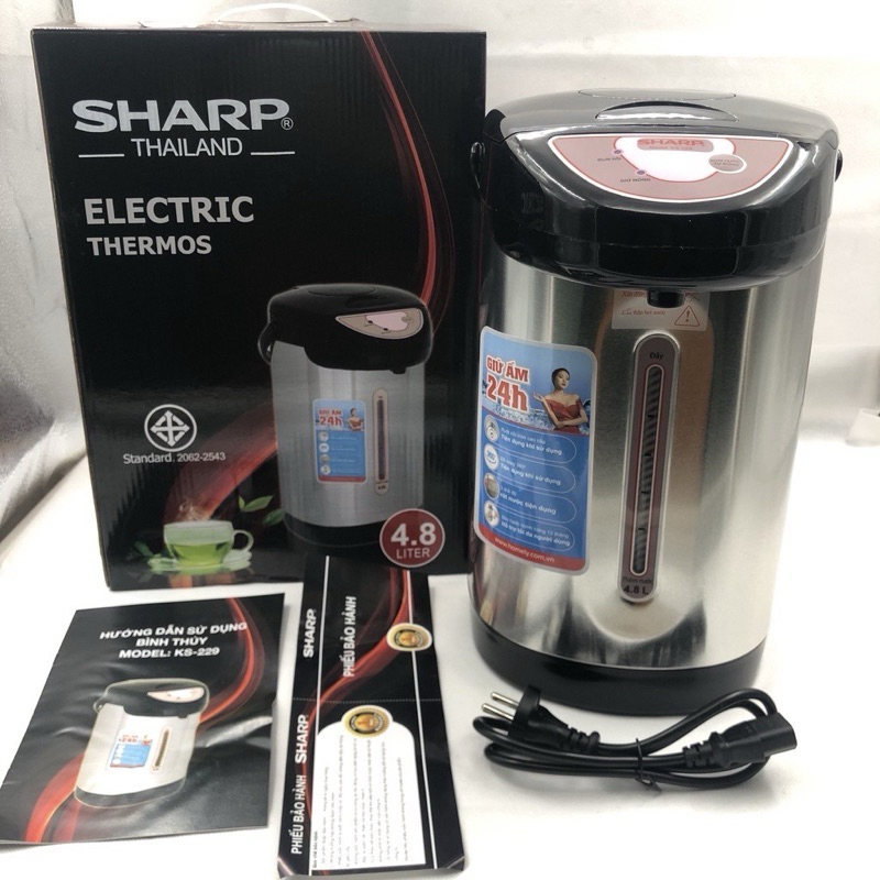 Bình Thuỷ Điện Sharp KS-229,Dung tích 4,8 Lít,Công Suất 750W | Shopee Việt Nam