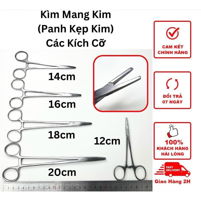 PANH PEN KẸP KIM Y TẾ KÌM MANG KIM Y TẾ size 14cm 16cm và 18cm, PANH ...