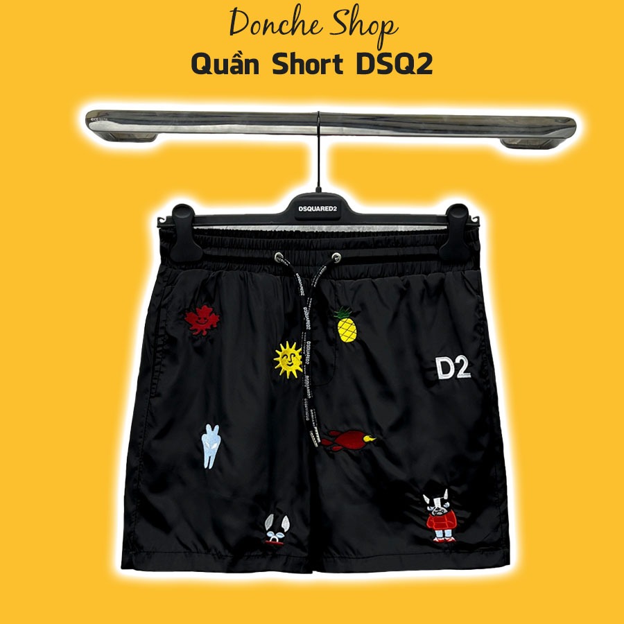 Quần Short DSQ2 Thêu Hoạ Tiết Chữ D2 Chó Cực Đẹp - Quần Đùi Gió Nam Nữ D2 Chất Gió Cao Cấp 66646 ...