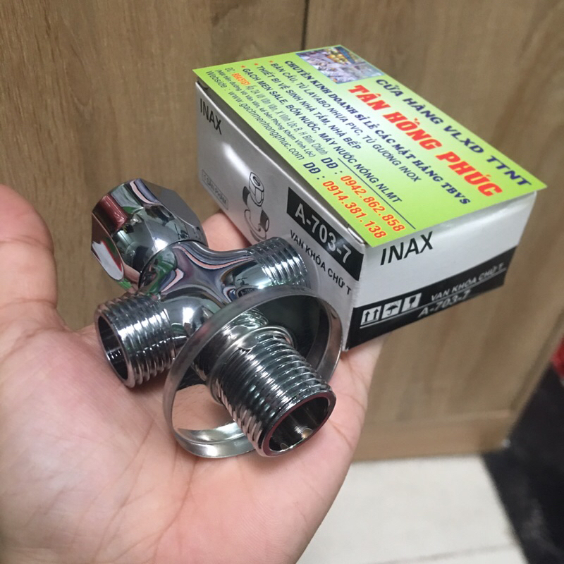 VAN KHOÁ NƯỚC INAX CHỮ T 3 ĐẦU RĂNG NGOÀI 21 A-703-7 (Chính hãng 100% ...